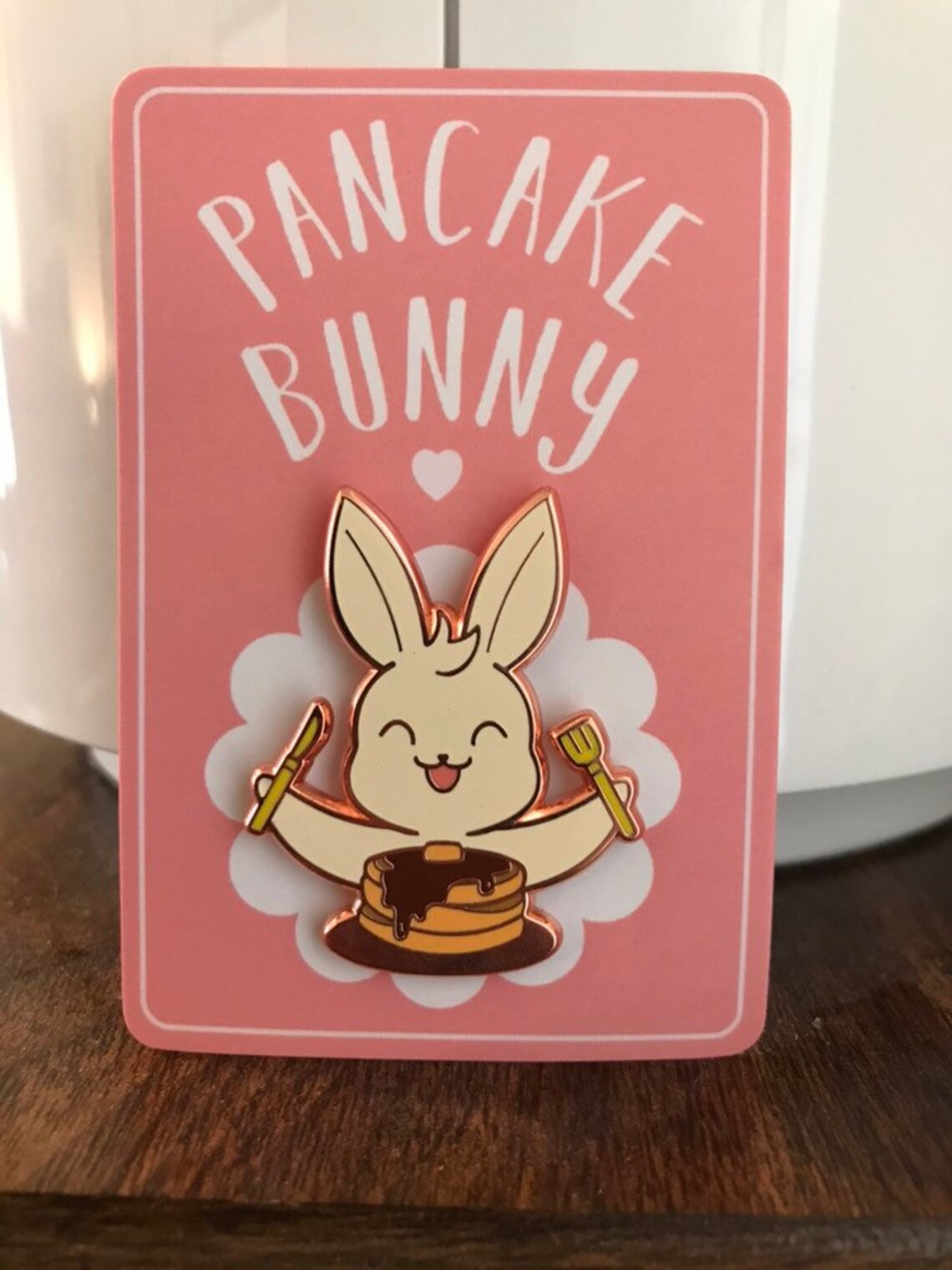 Pancake Bunny Enamel Pin | Etsy