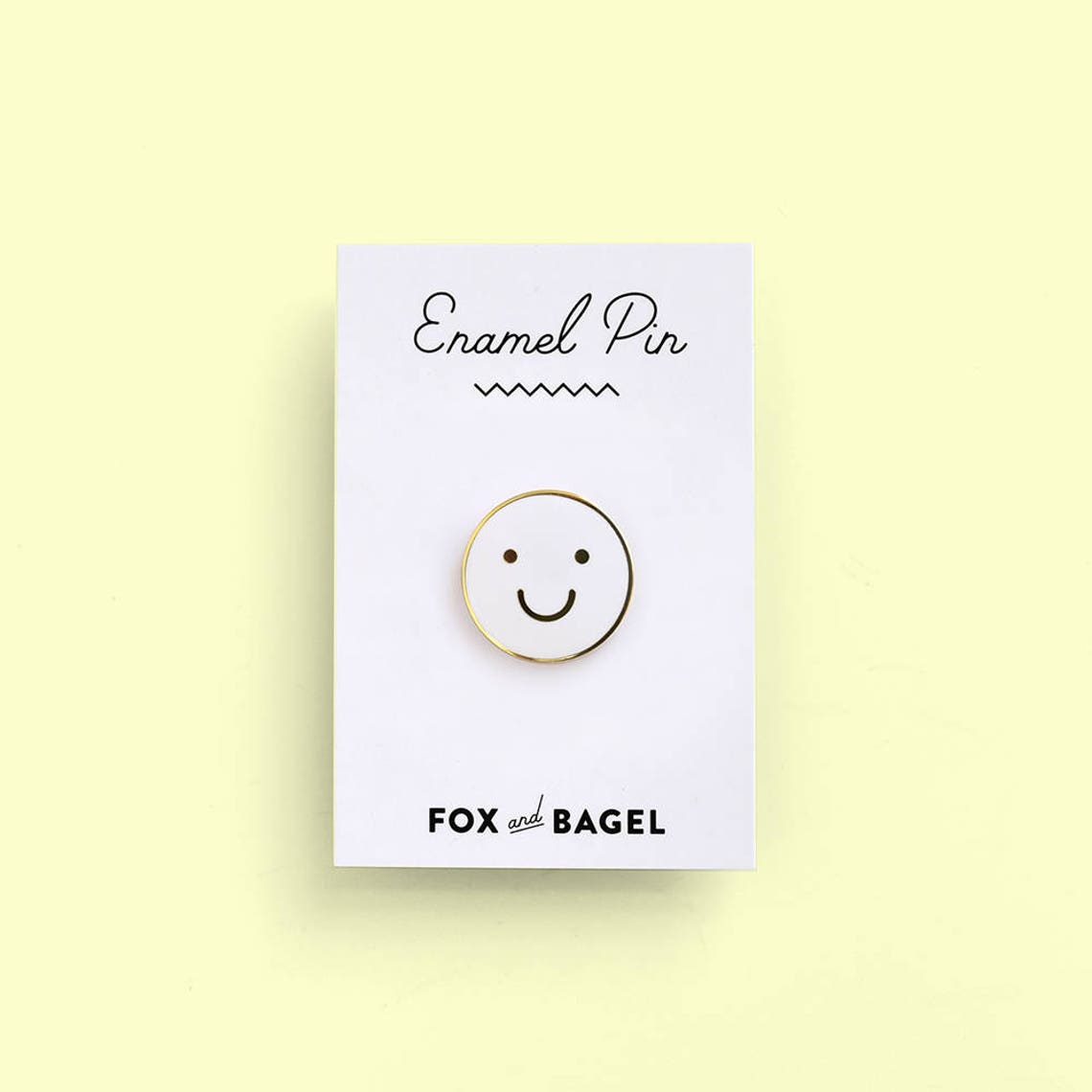 Happy Face Enamel Pin - Etsy Canada