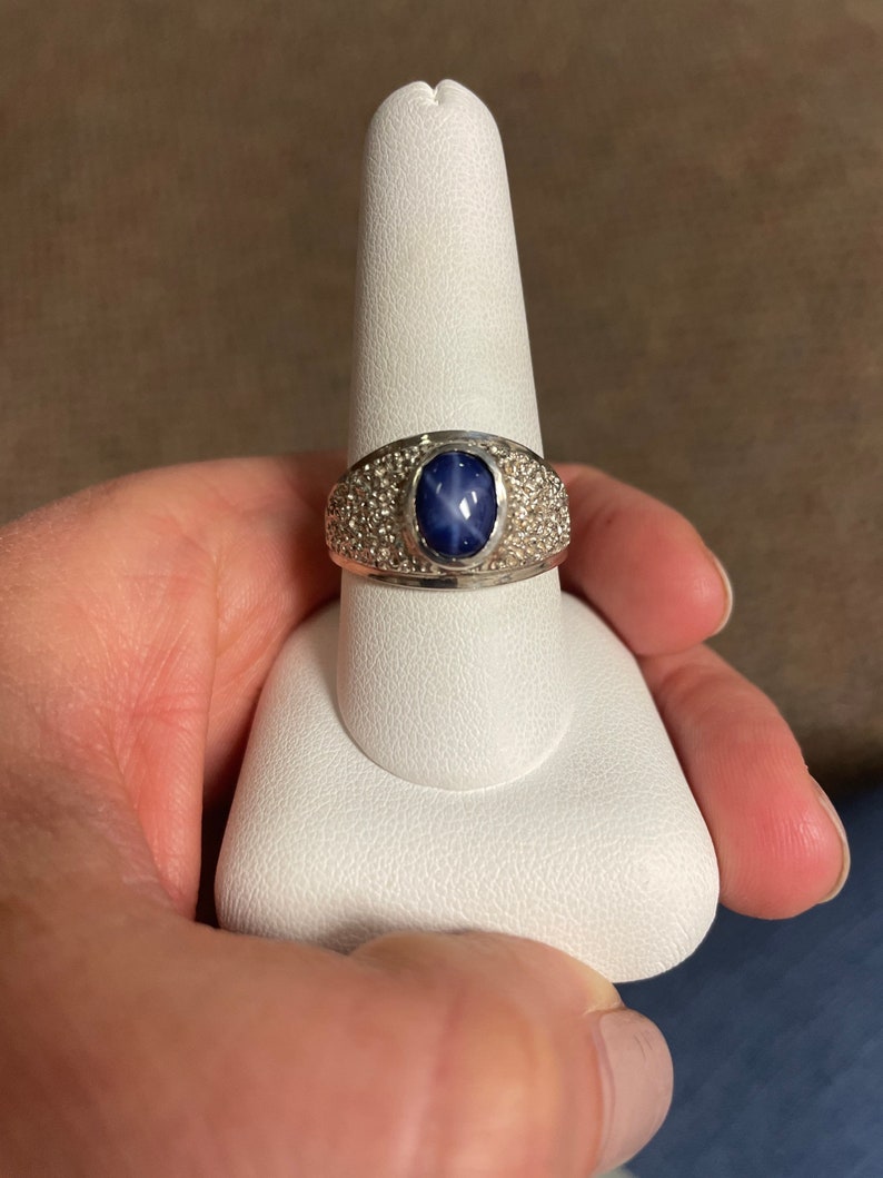 Men’s Linde Type Star Sapphire Ring. - Etsy