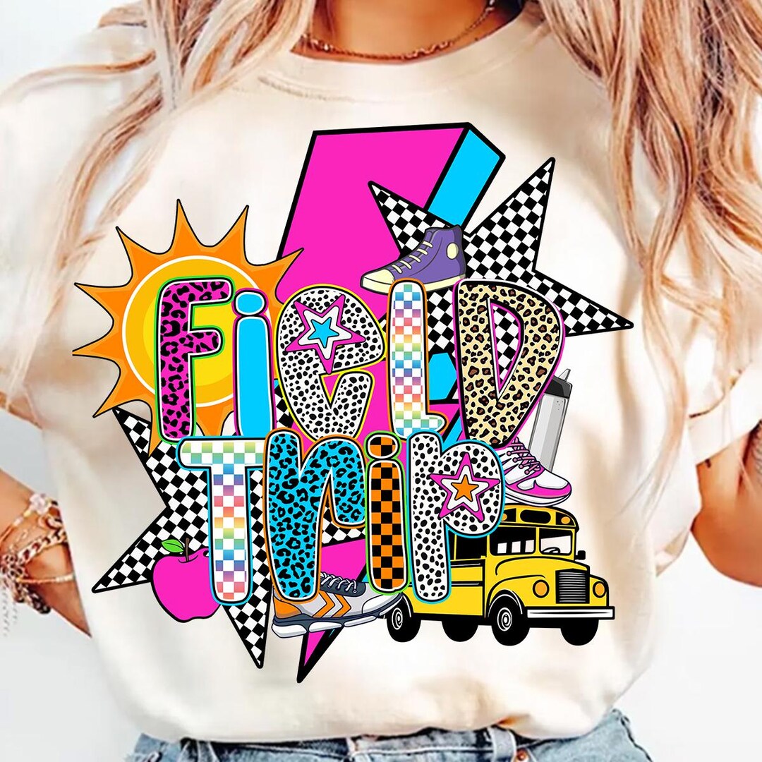 Preppy Field Trip PNG, Field Trip Teacher Png, Sports Day Png, Field ...