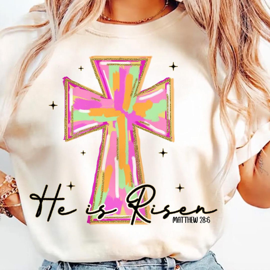 He is Risen Brushstroke Cross Png, Christian Easter Png, Easter Png ...