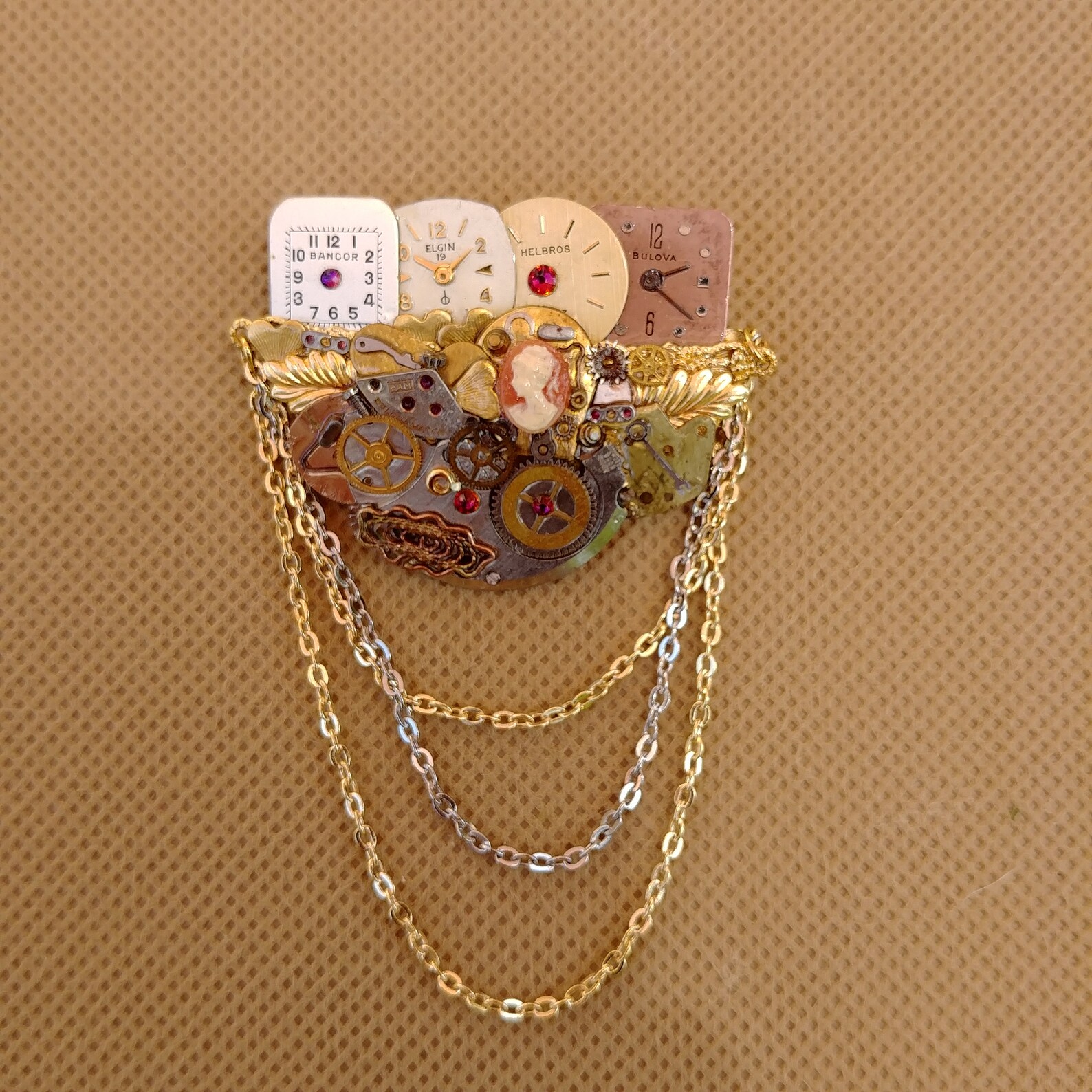 Pin/brooch Handmade From 4 Vintage Victorian Ladies Watch - Etsy