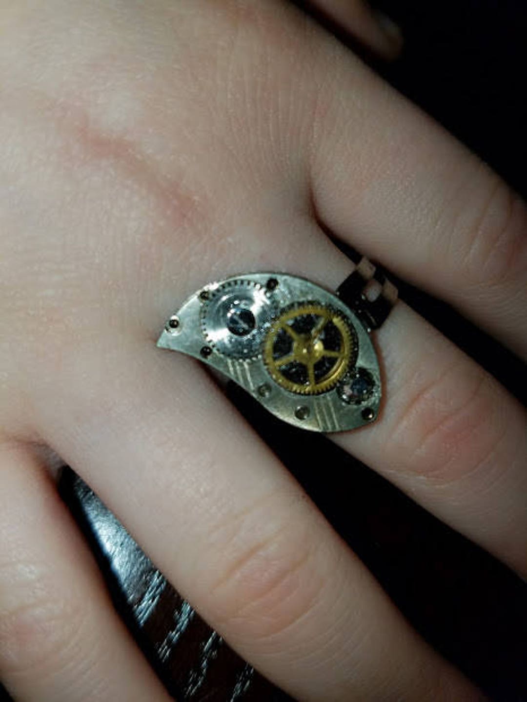 Steampunk Ring Victorian Vintage Recycled Up-cycled Pocket Watch ...