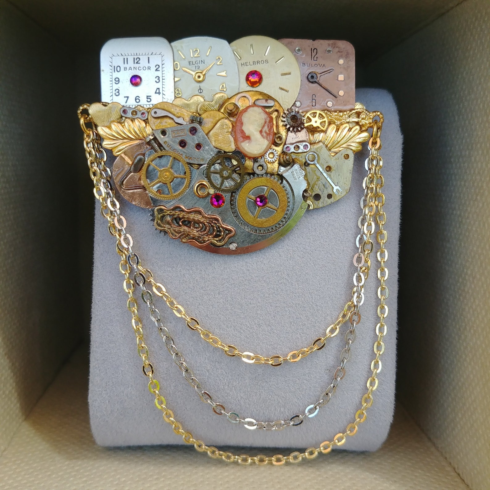 Pin/brooch Handmade From 4 Vintage Victorian Ladies Watch - Etsy