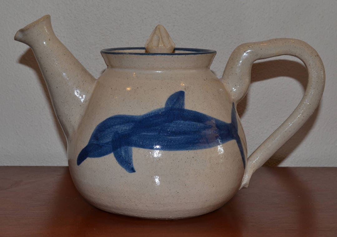 Dolphin Teapot by Sonny Fletcher North Carolina Pottery Signed and ...