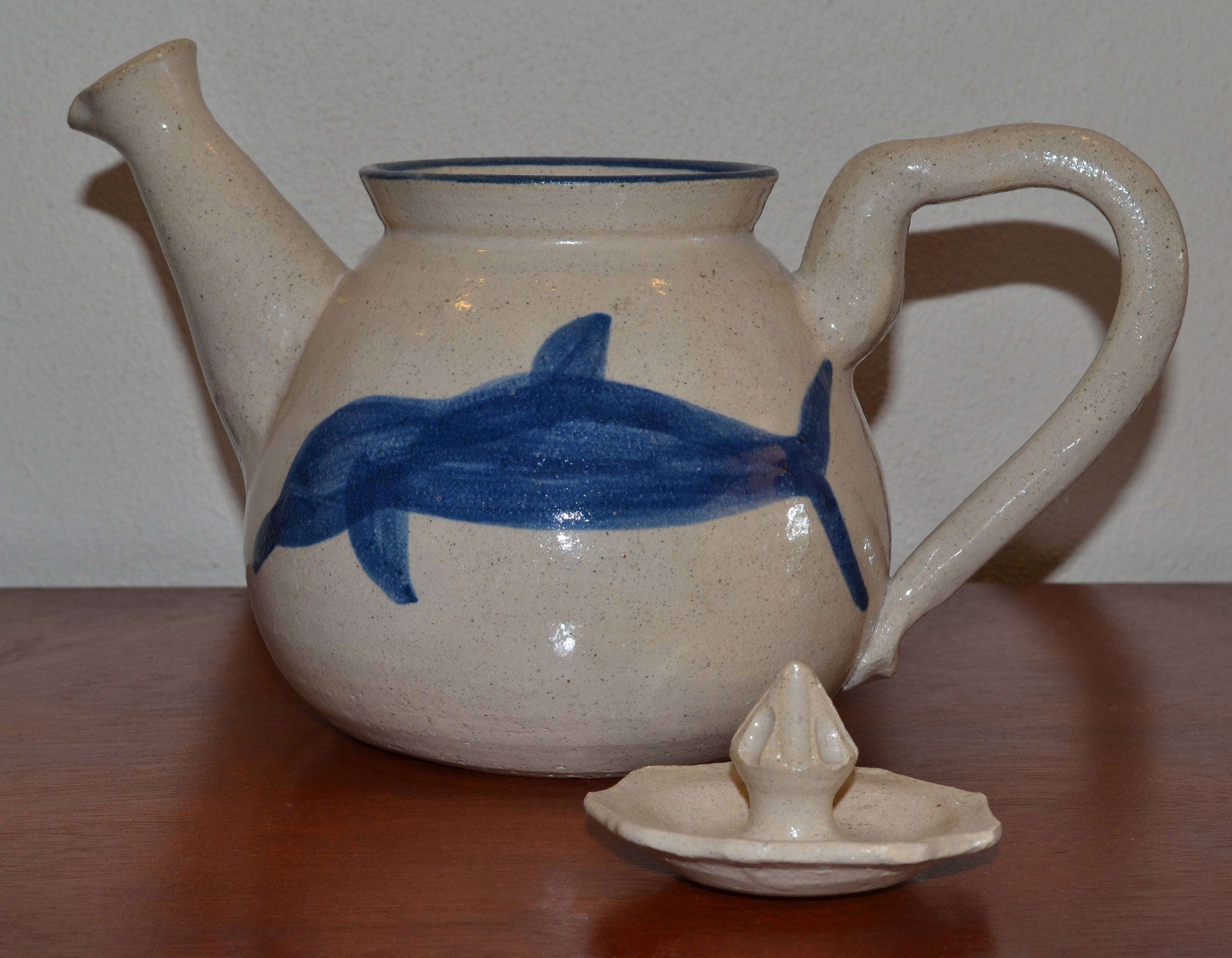 Dolphin Teapot by Sonny Fletcher North Carolina Pottery Signed and ...