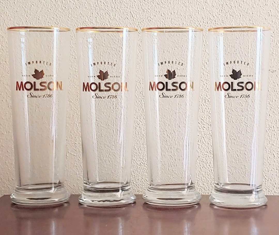 Molson Beer Glasses, Set of 4, From the 1980's - Etsy