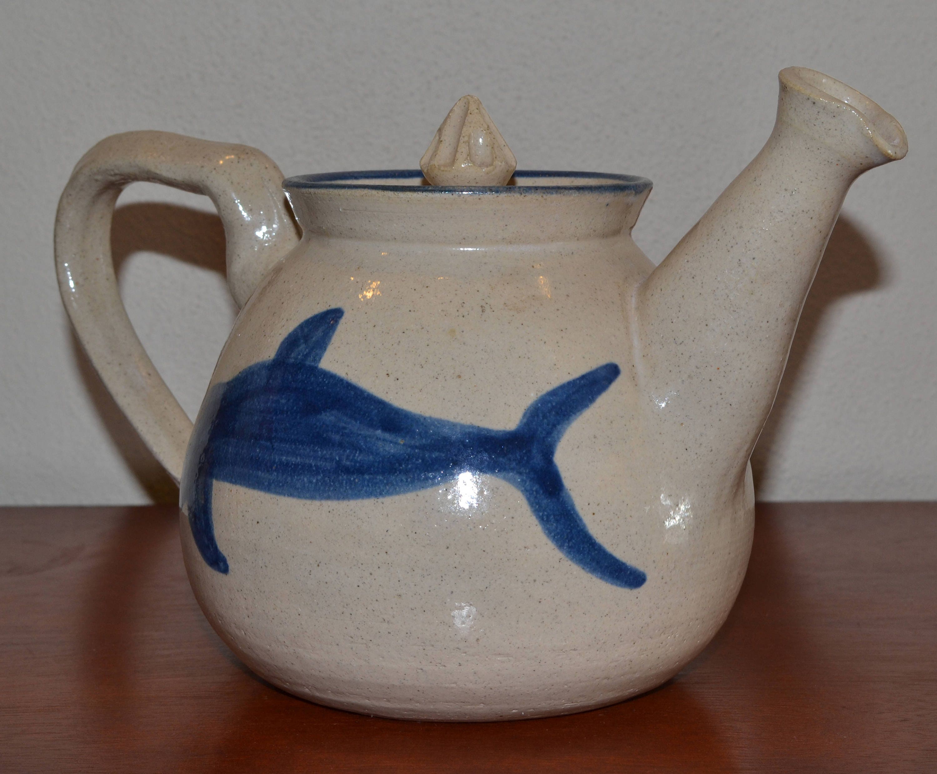 Dolphin Teapot by Sonny Fletcher North Carolina Pottery Signed and ...