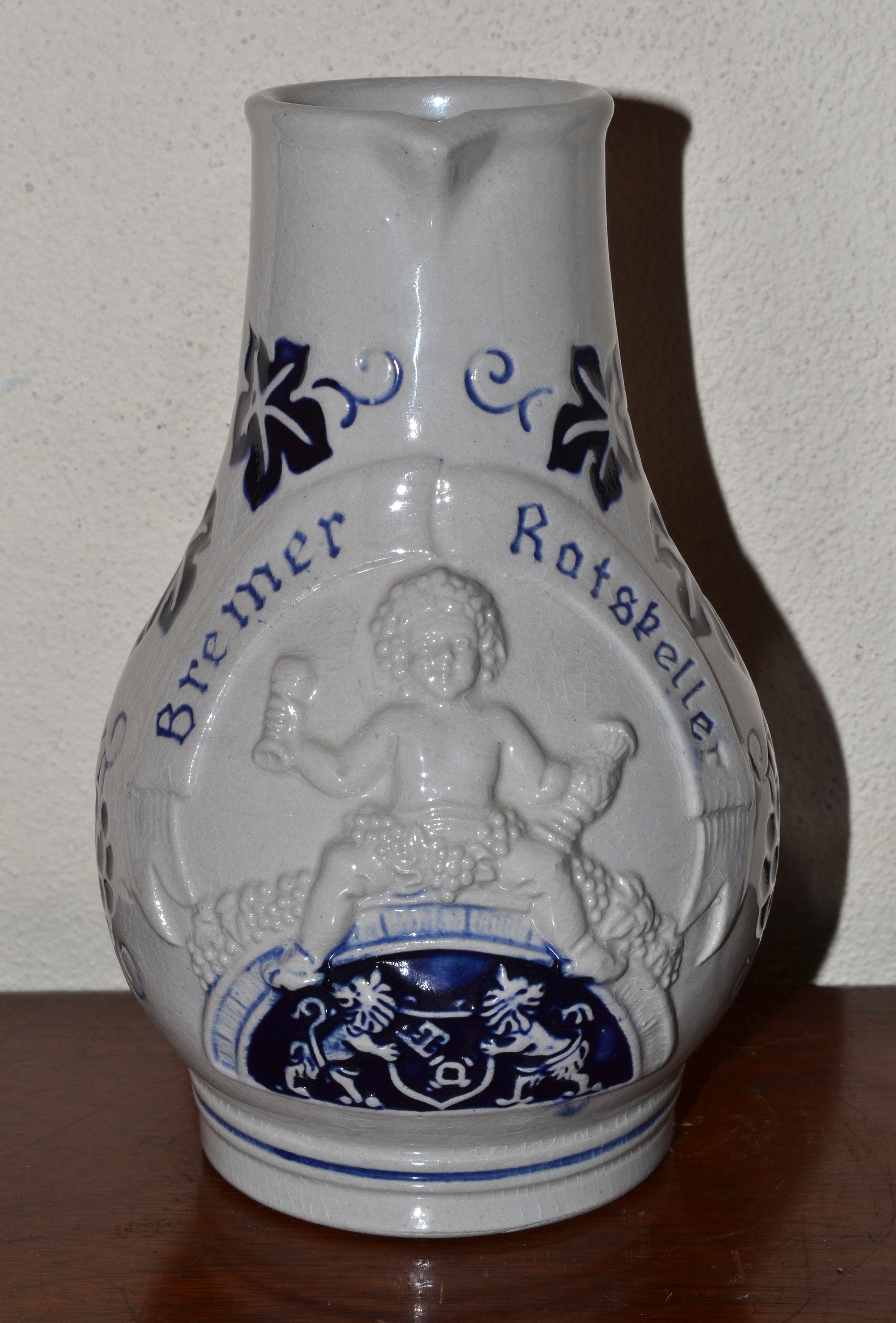 Bremer Ratskeller .5L Schoppen Vintage Stoneware Wine Carafe, Decanter ...