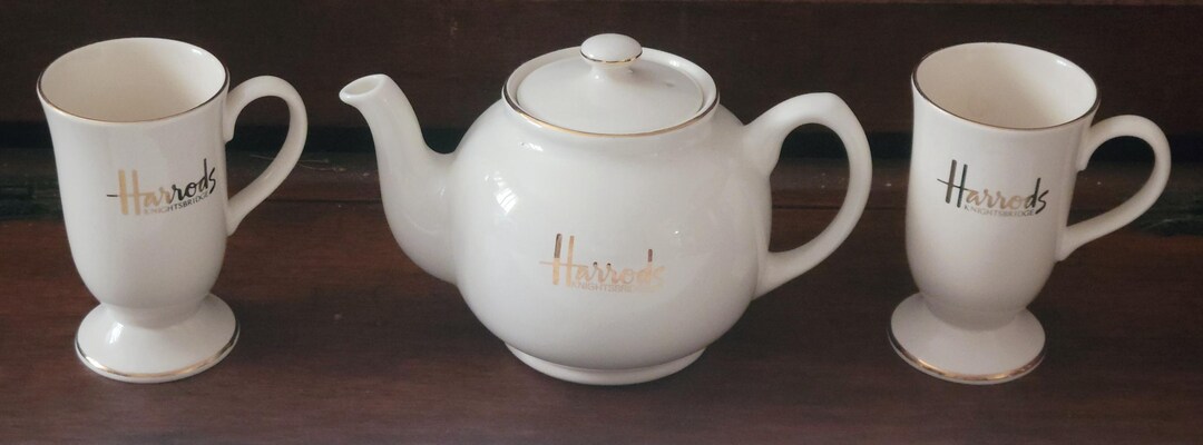 Vintage Harrods Teapot by James Sadler & Sons With Bonus Hornsea Cups ...