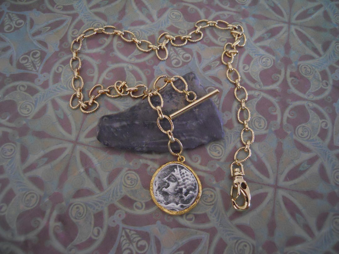 Handmade Pocket Watch Art Deco Style Chain Vintage Gold Plate Chain ...