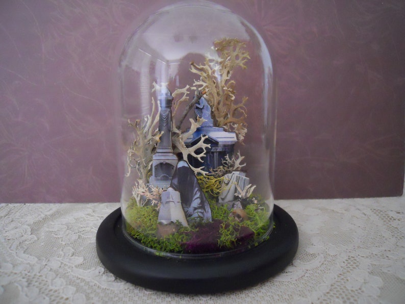 Spooky Miniature Victorian Graveyard Cemetery Diorama Scene in - Etsy
