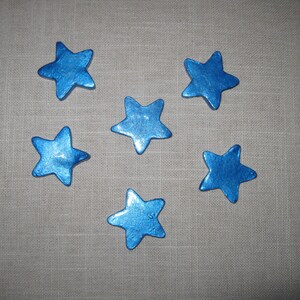 Set of 6 Miniature Royal Blue Glitters Stars - Etsy