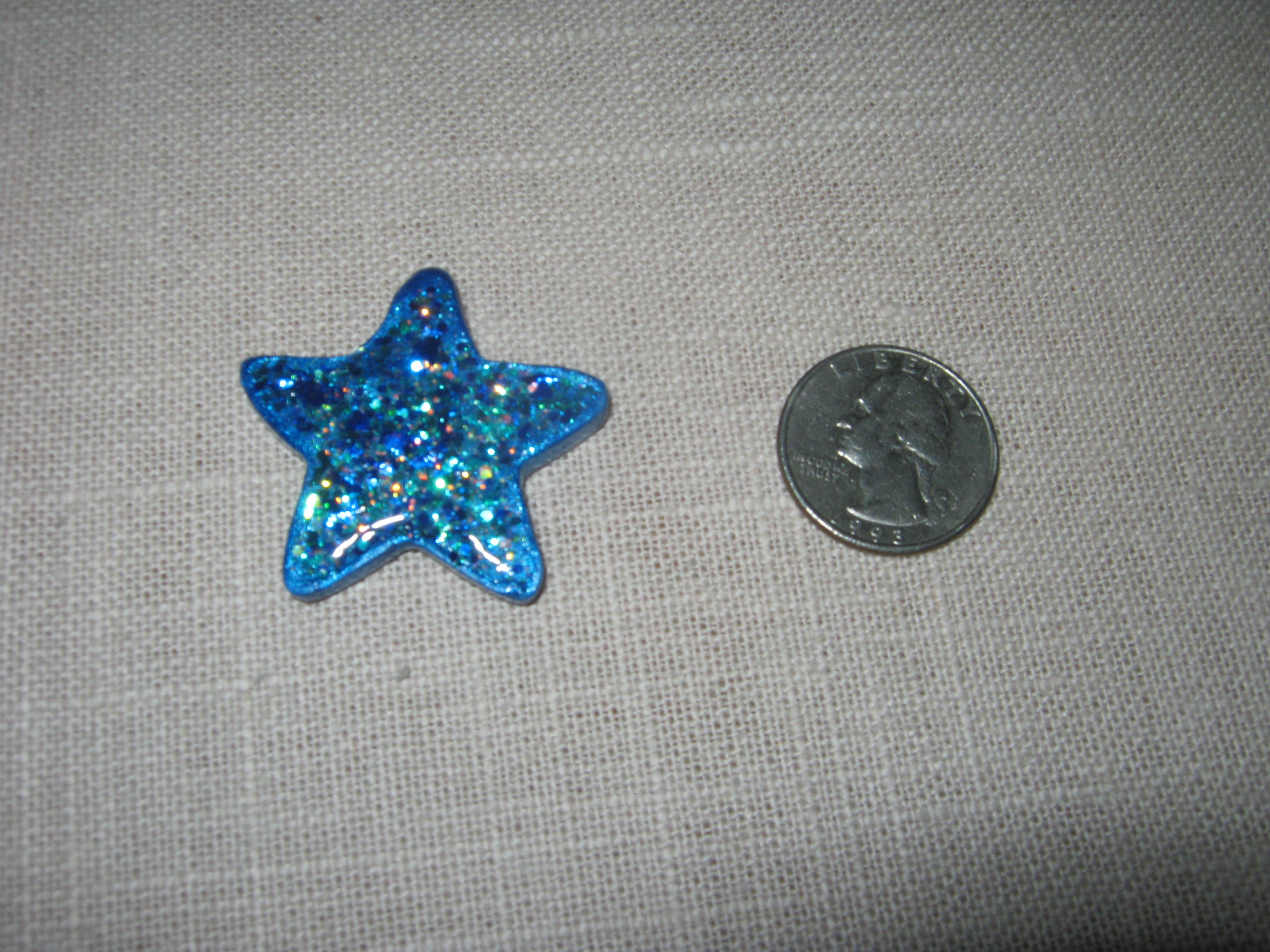 Set of 6 Miniature Royal Blue Glitters Stars - Etsy