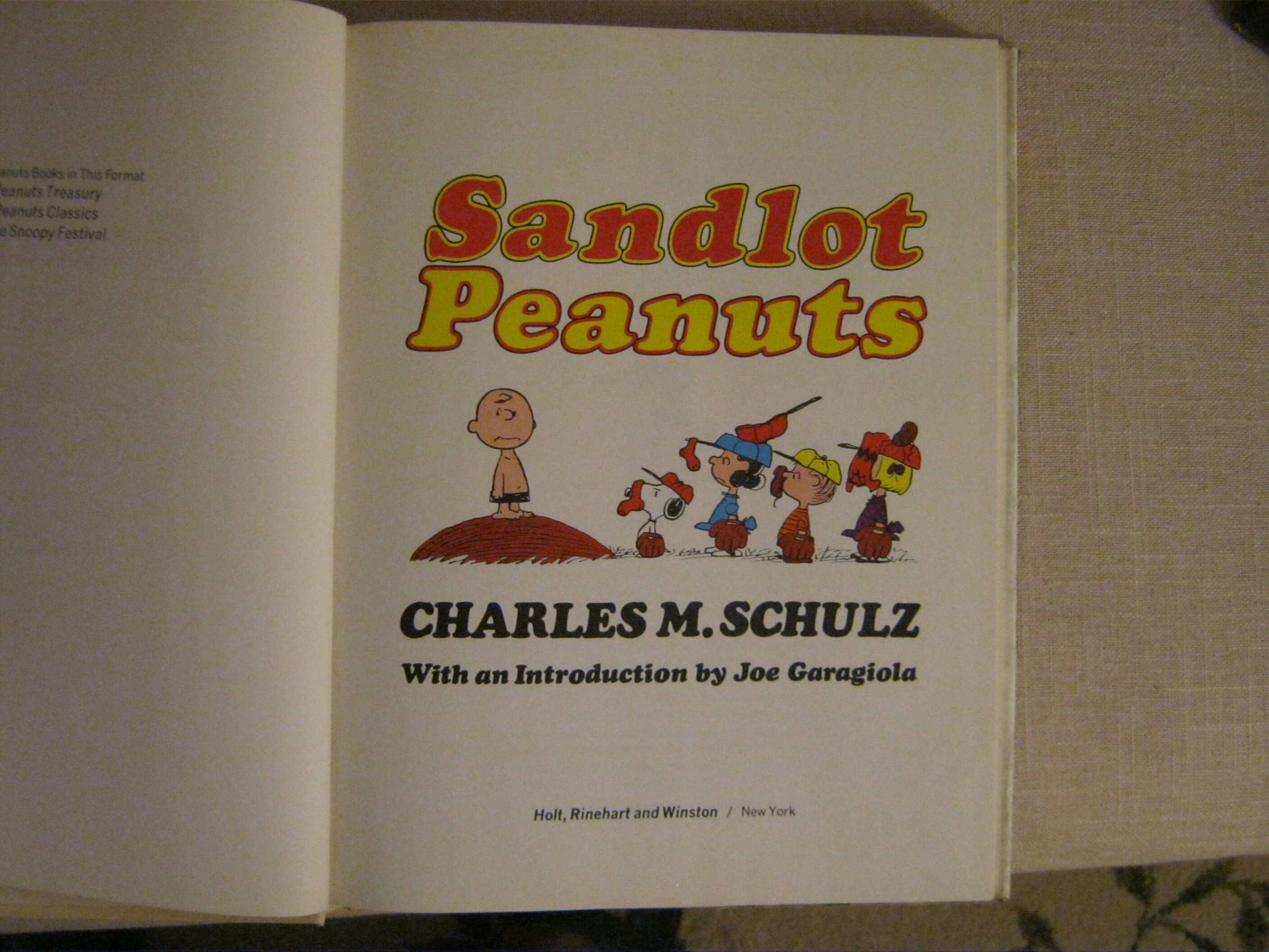 Vintage Sandlot Peanuts Hardcover Book by Charles M. Schulz - Etsy