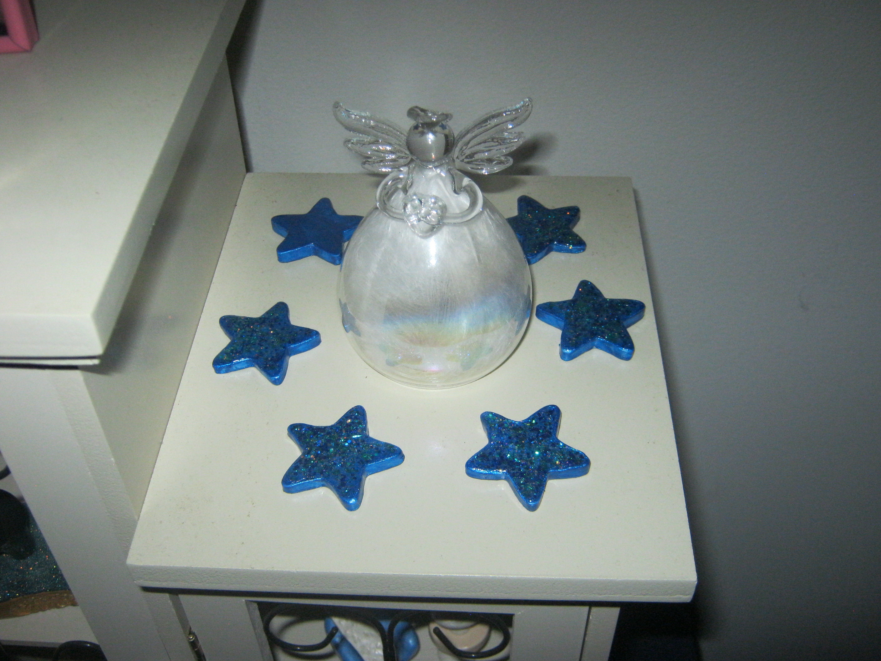 Set of 6 Miniature Royal Blue Glitters Stars - Etsy