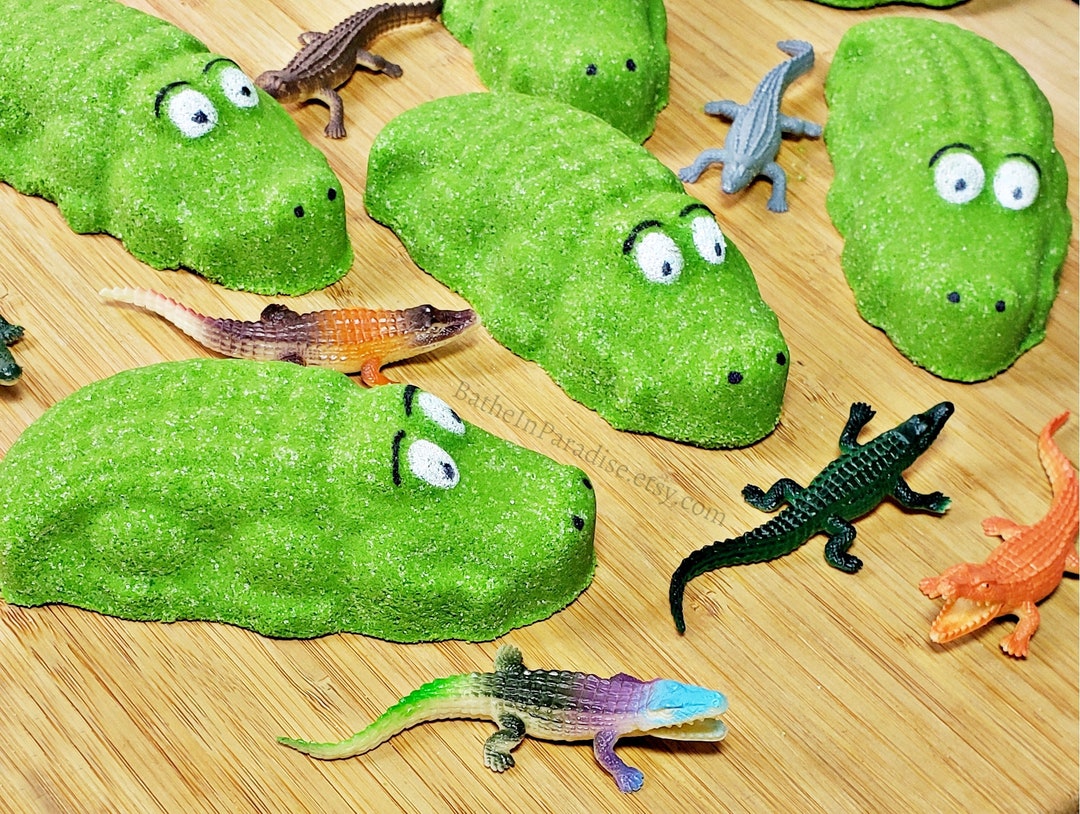 Gator Bath Bomb With Surprise Toy Inside - Kids Crocodile Alligator - Etsy