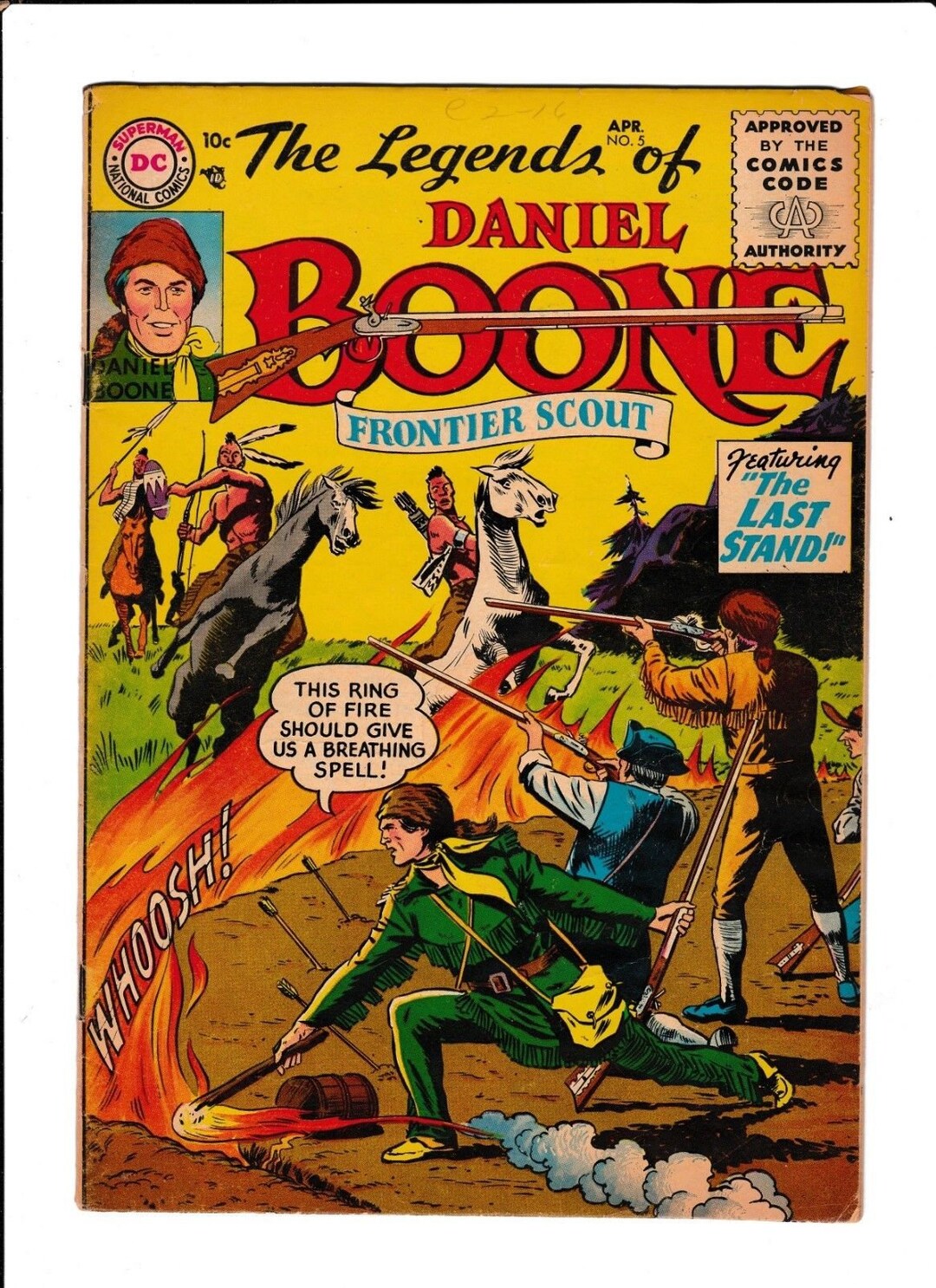 The Legends of Daniel Boone 5 scarce DC Comics Silver Age Vintage Comic ...