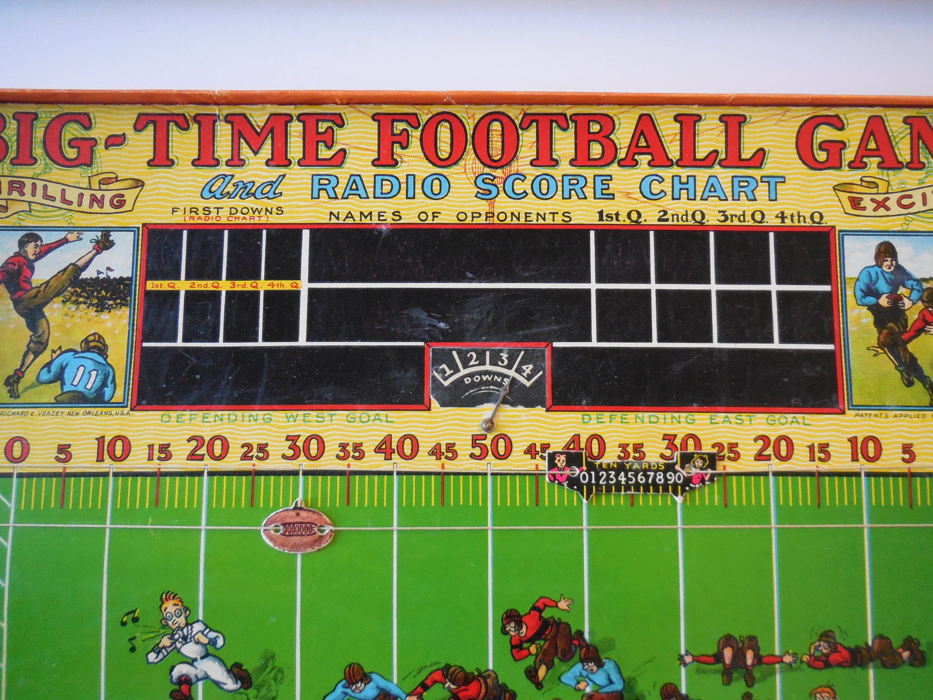 Big Time Football Game and Radio Score Chart 1930s | Etsy