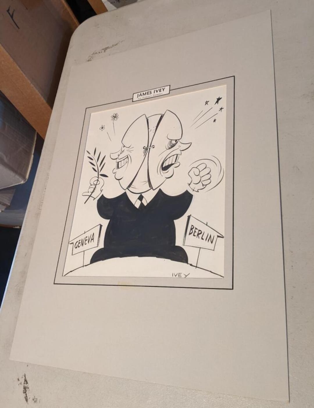 Red Scare Political Cartoon 1960's Nikita Khrushchev Russia James Ivy ...