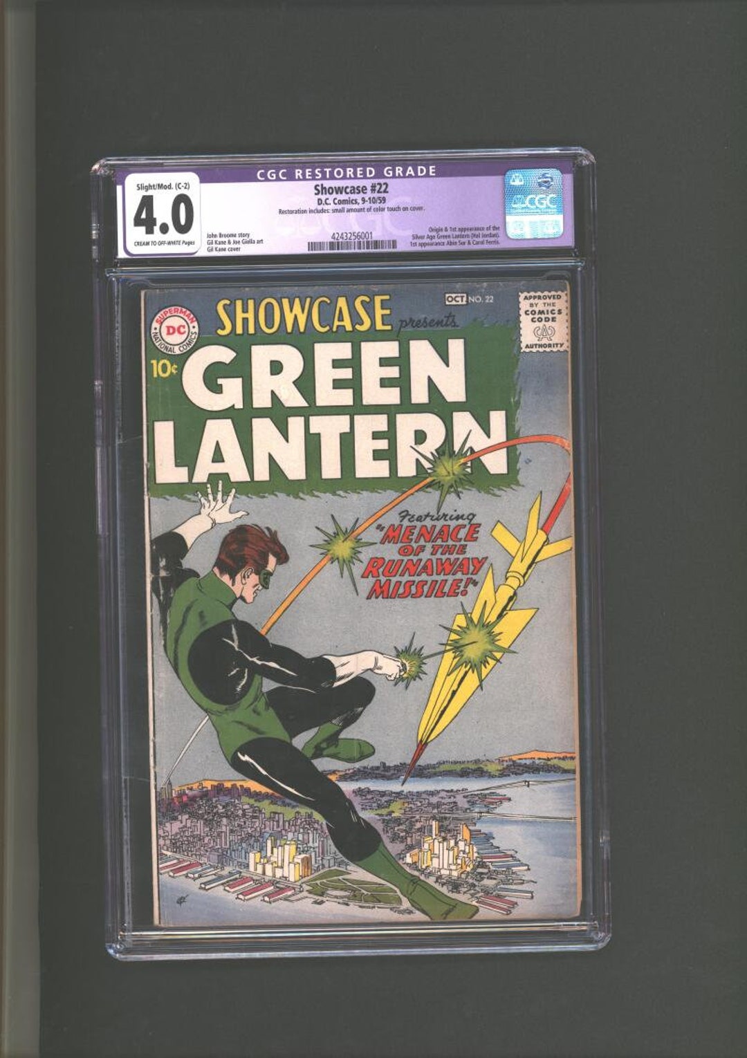 Showcase 22 CGC 4.0 Restored 1st Silver Age App of Green Lantern 1959 - Etsy
