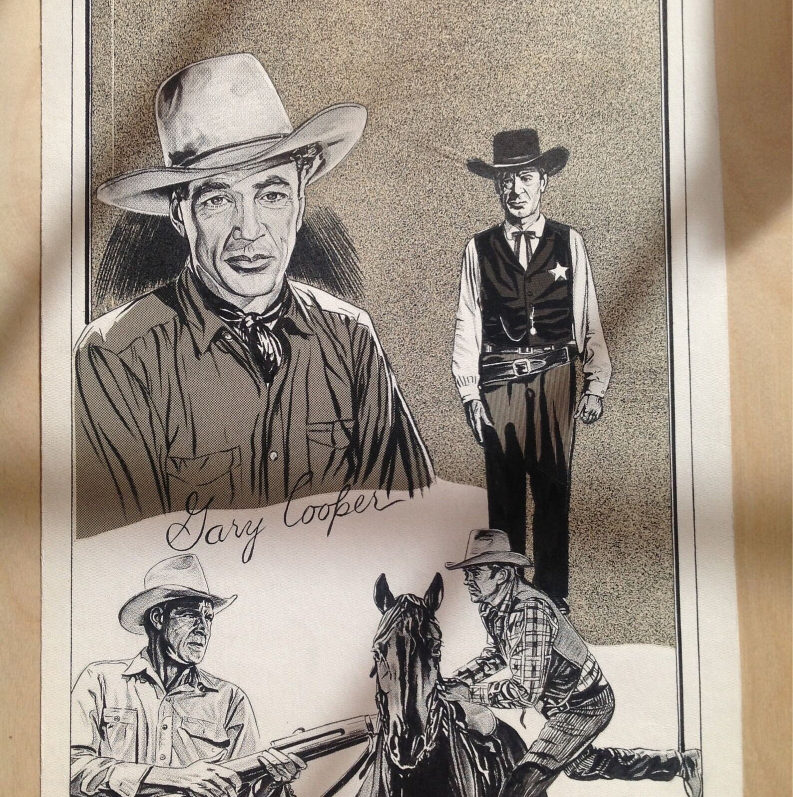 Gary Cooper Original Art by Mario Demarco - Etsy