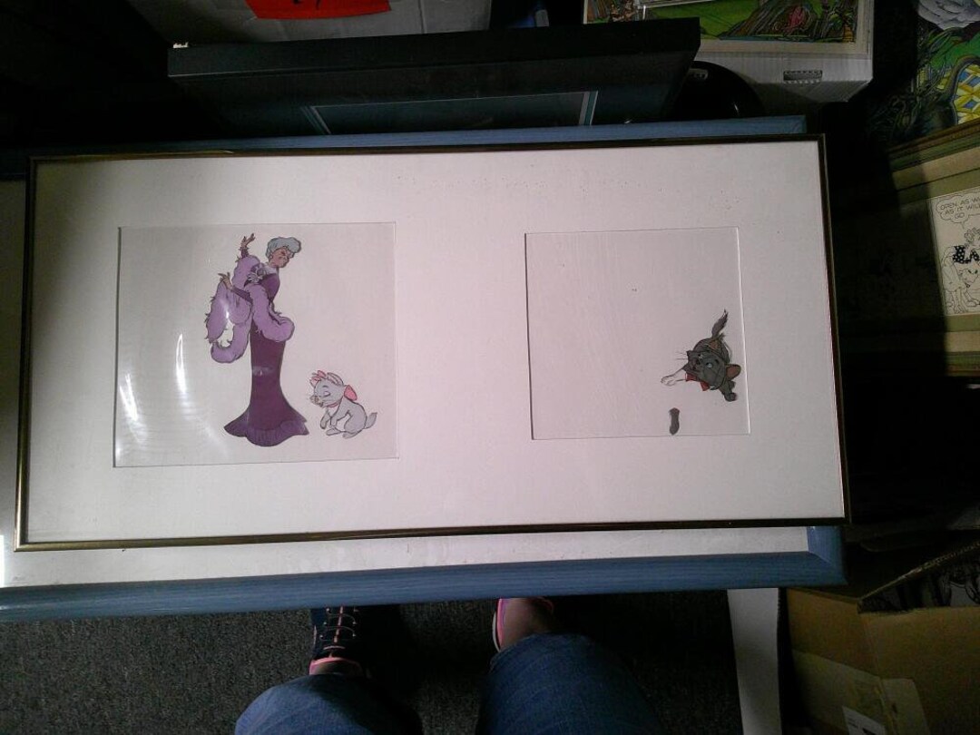 Madame Adelaide and Marie Two Original Animation Production Cels Framed ...