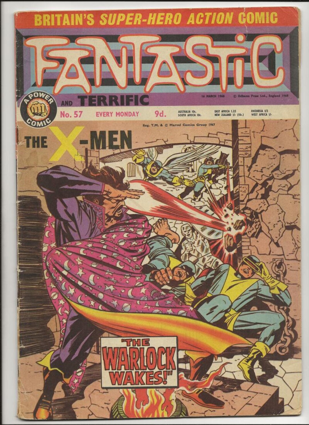 Fantastic 57 British X-men & the Warlock Cover 1968 - Etsy