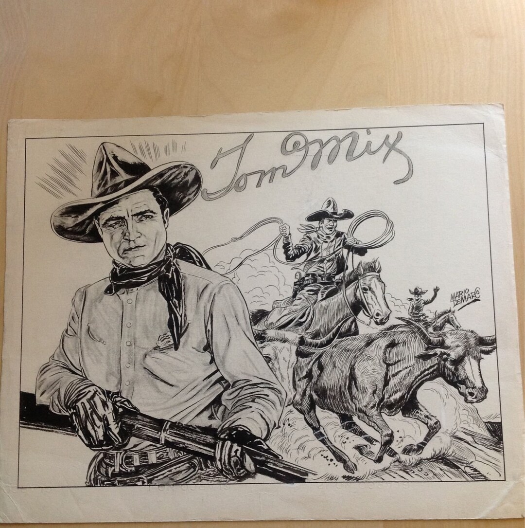 Original Art of Tom Mix by Mario Demarco - Etsy
