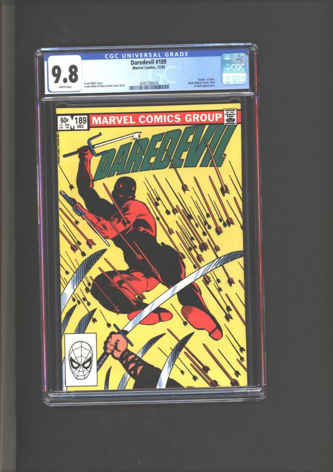Daredevil 189 CGC 9.8 death of Stick. Black - Etsy