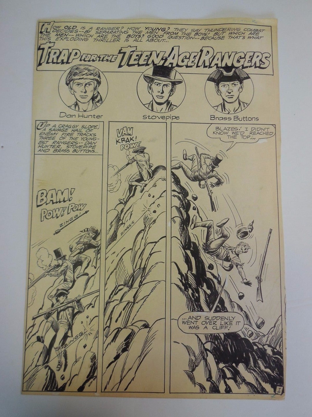 Tomahawk 119 Original Comic Splash Page and Comic Fred Ray - Etsy