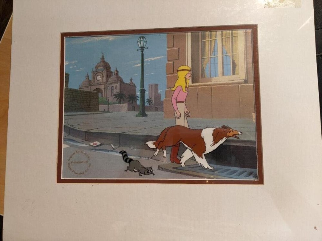 Lassie Original Hand Painted Animation Production Cel Used in ...