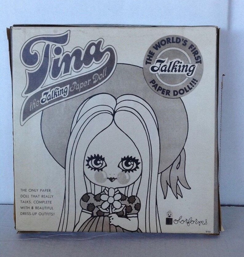 Tina the Talking Paper Doll Colorforms Mock up Prototype | Etsy