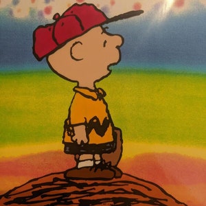 Peanuts Original Hand Painted Production Cel Charlie Brown Standing on ...
