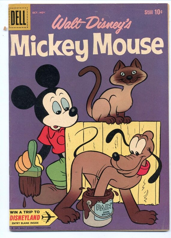 Mickey Mouse 74 Siamese Cat Cover Dell Comics Silver - Etsy