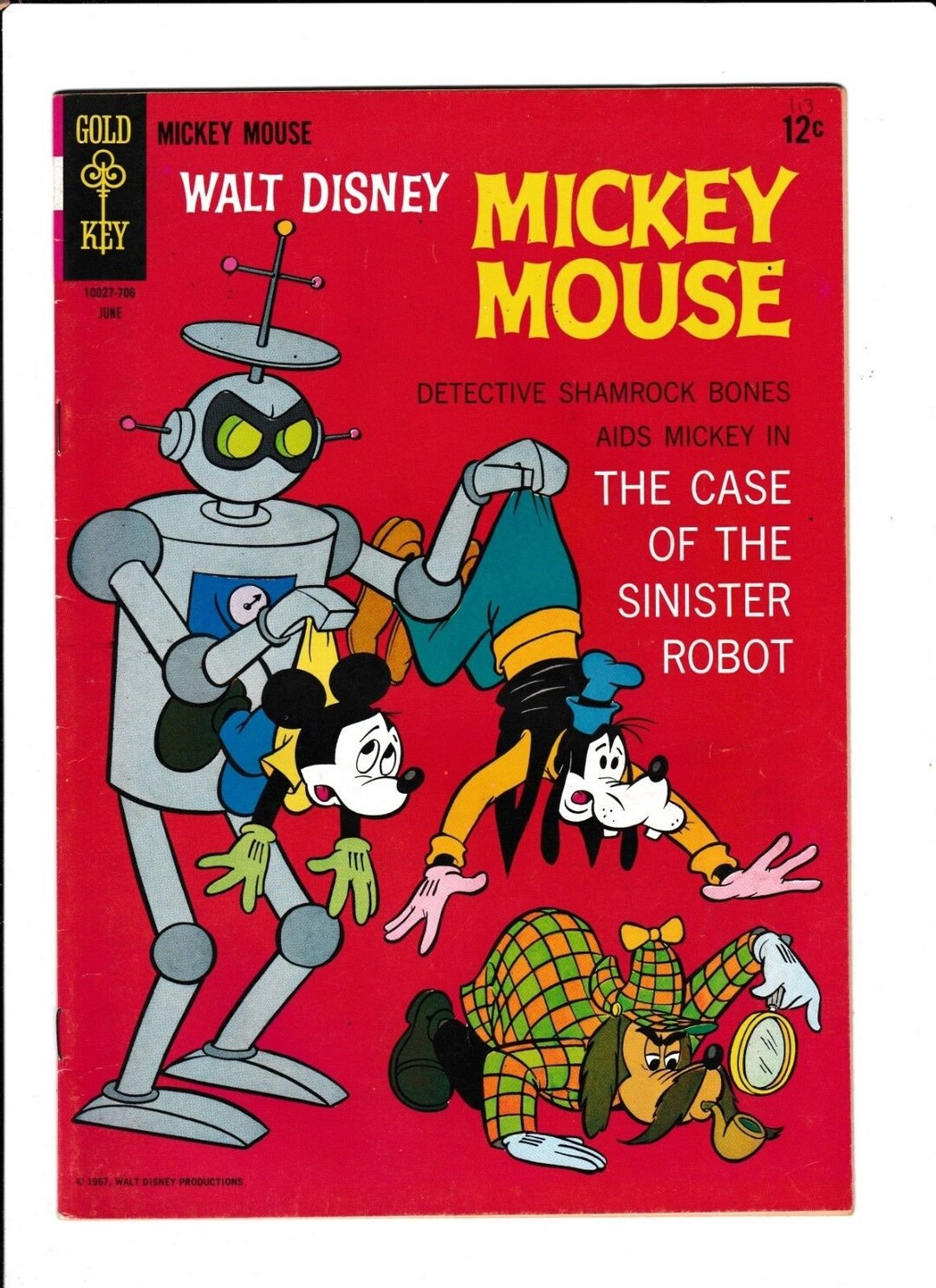 Buy Mickey Mouse 113 1967 Robot Cover Silver Age Comic Book Vintage ...