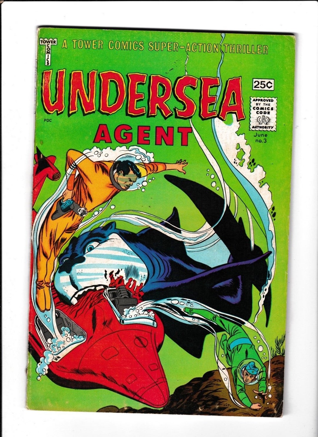 Undersea Agent 3 1966 VG to Save a King Tower Comics Silver Age Comic ...