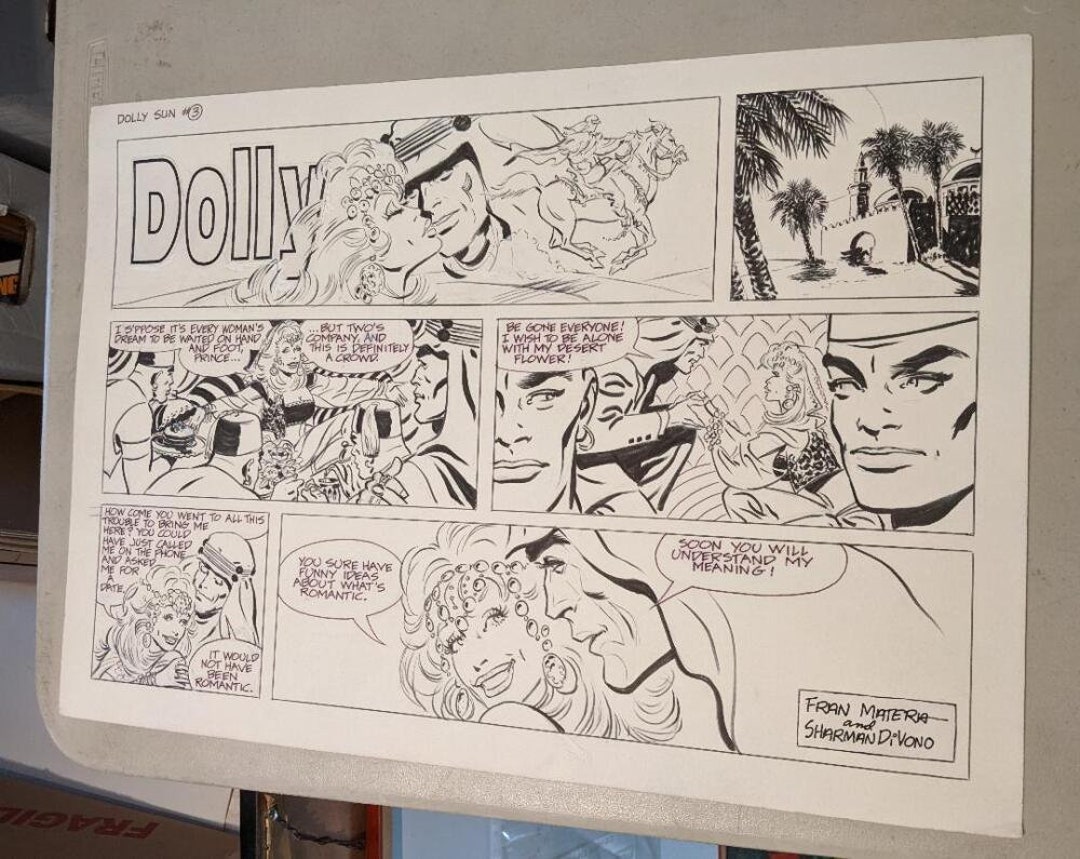 Original Comic Art Dolly Sunday 3 Proposed Strip by Fran Materia and ...