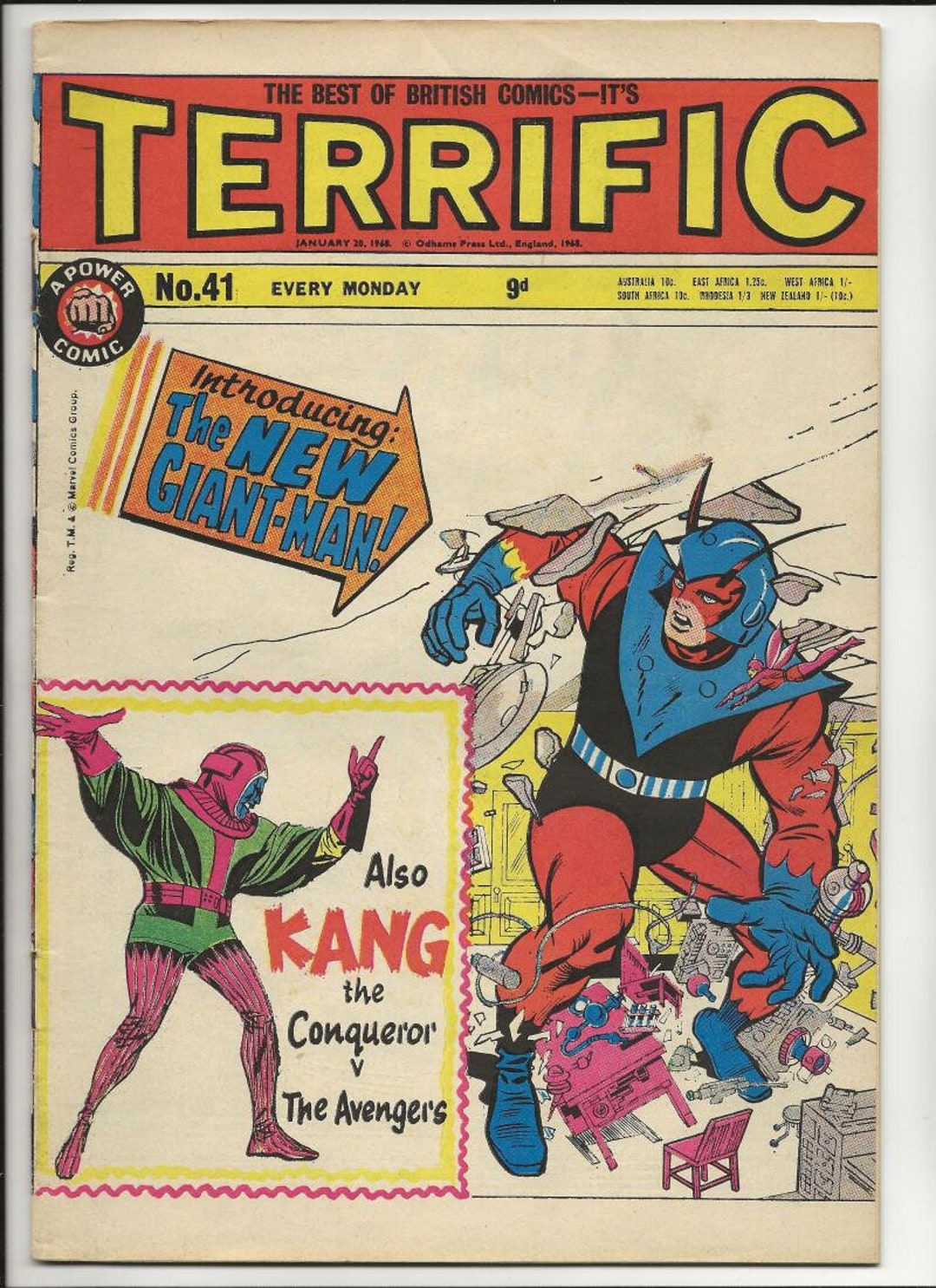 Terrific 41 British New Giant-man Cover 1968 - Etsy