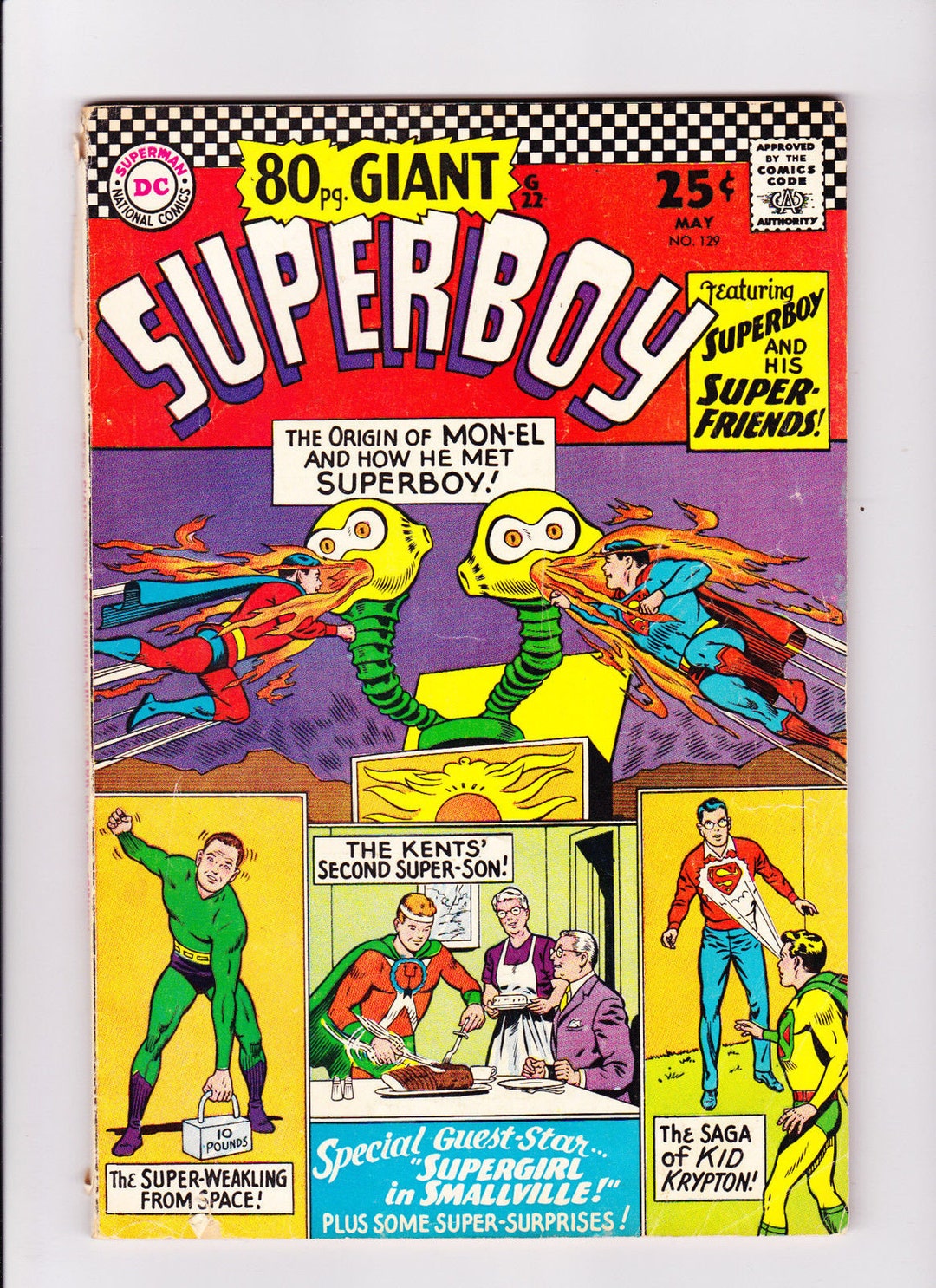 Superboy 129 1966 80 Page Giant DC Comics Silver Age - Etsy
