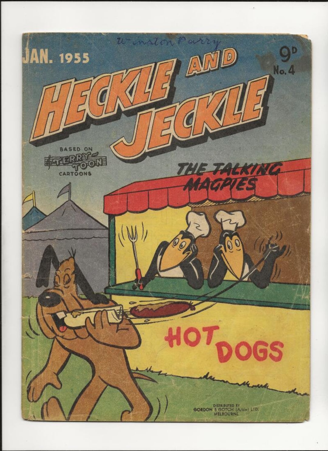 Heckle and Jeckle the Talking Magpies 4 Australian Hot Dog Cover 1955 ...