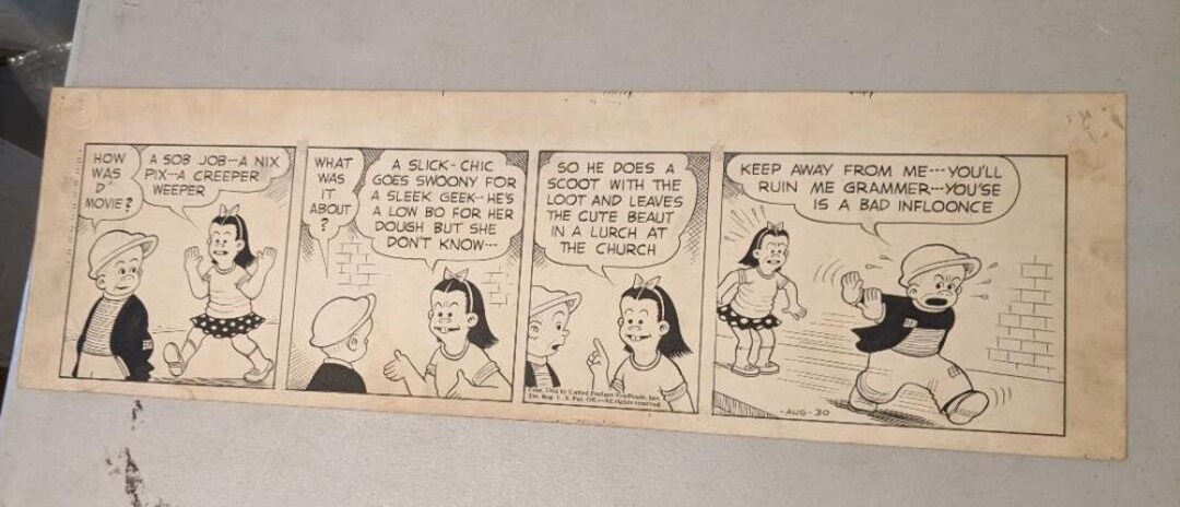 Sluggo Daily Comic Strip 1944 - Etsy