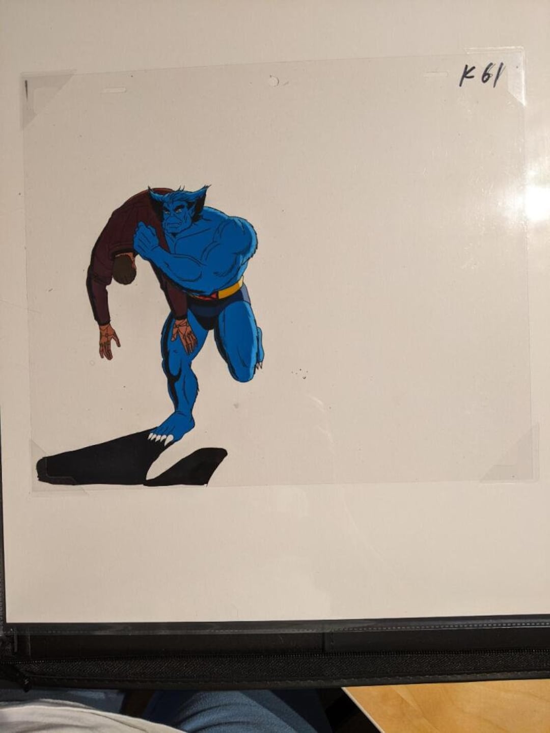 X-men Beast Carrying Man Over Shoulder Original Hand Painted Production ...