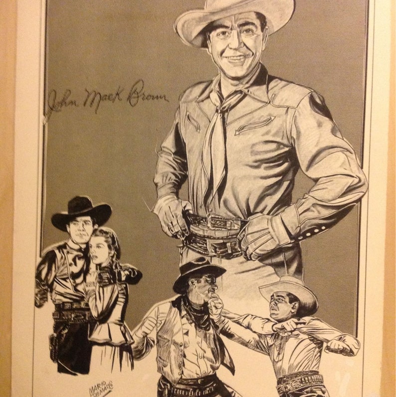 Original Art of John Mack Brown by Mario Demarco | Etsy