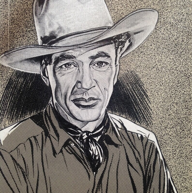 Gary Cooper Original Art by Mario Demarco - Etsy