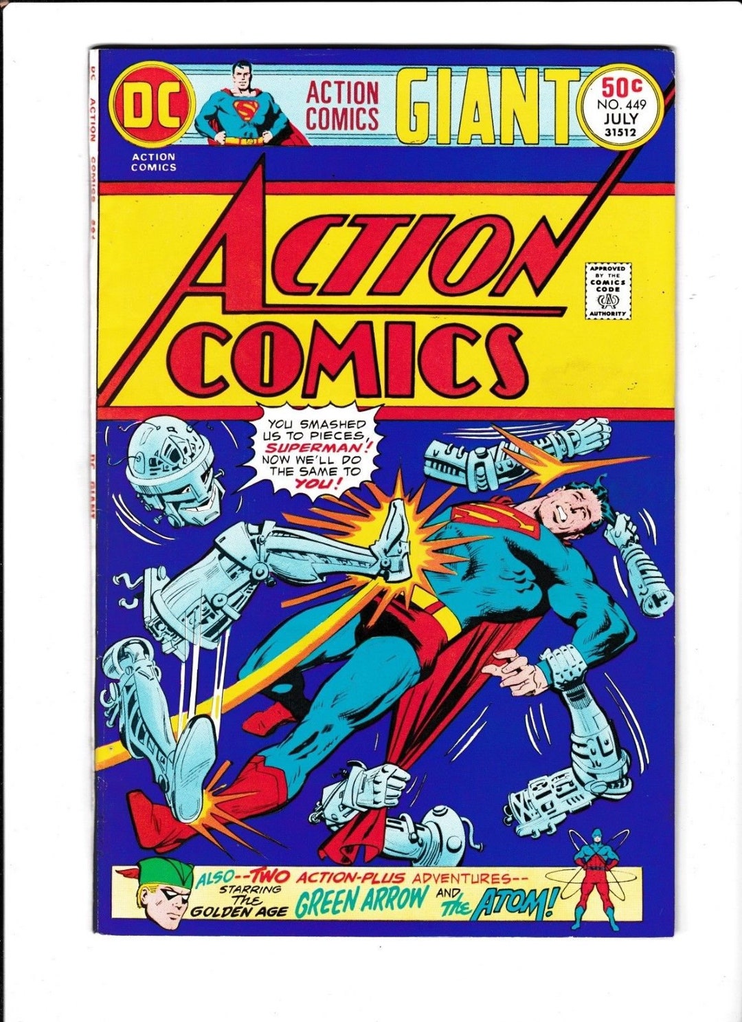 Action Comics 449 My Best Friend the Super Spy DC Comics Bronze Age ...