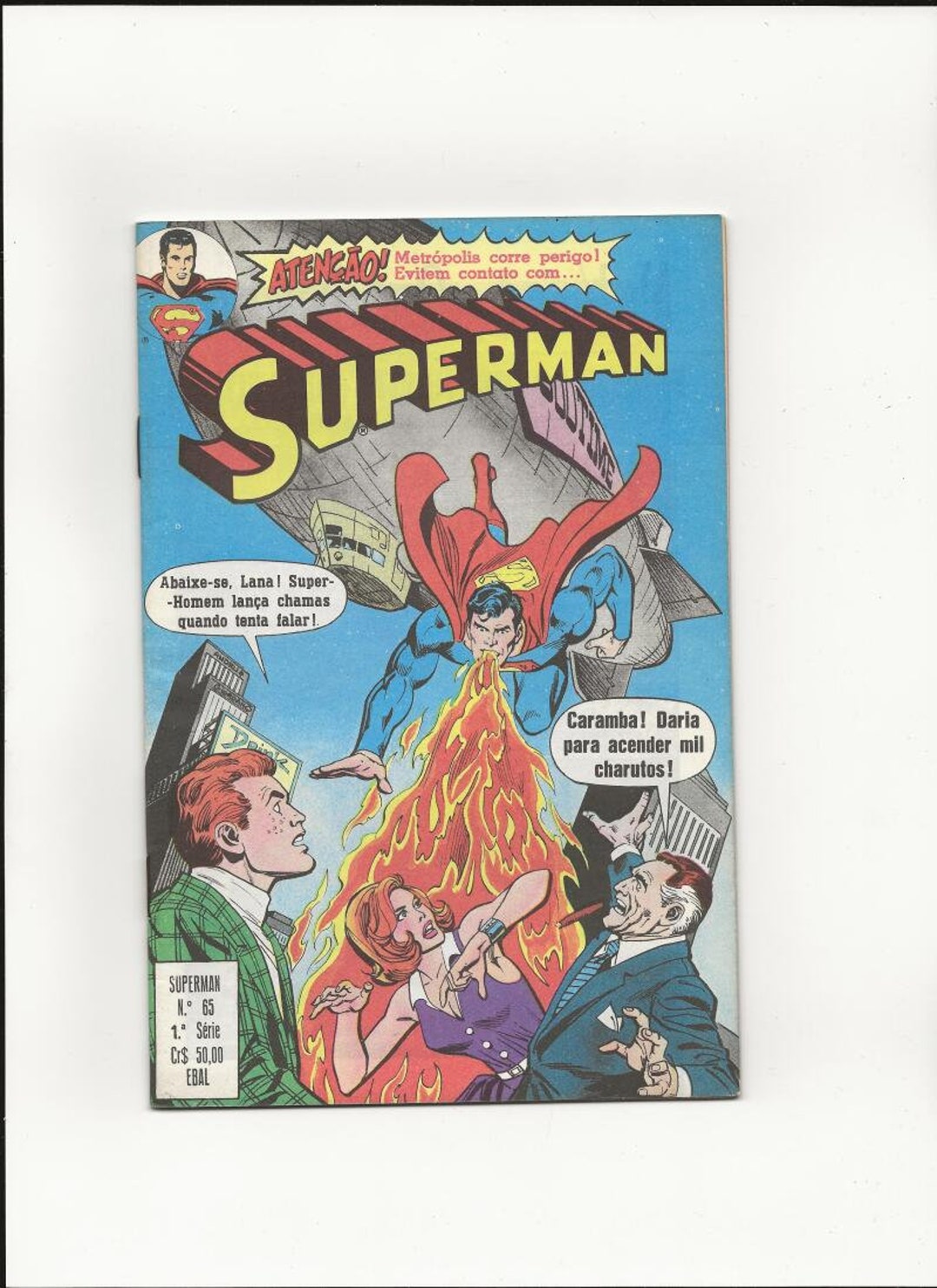 Superman 65 1981 Brazilian Blimp Cover - Etsy