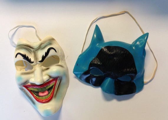 Vintage 1960s Batman and Joker Face Masks | Vintage M… - Gem
