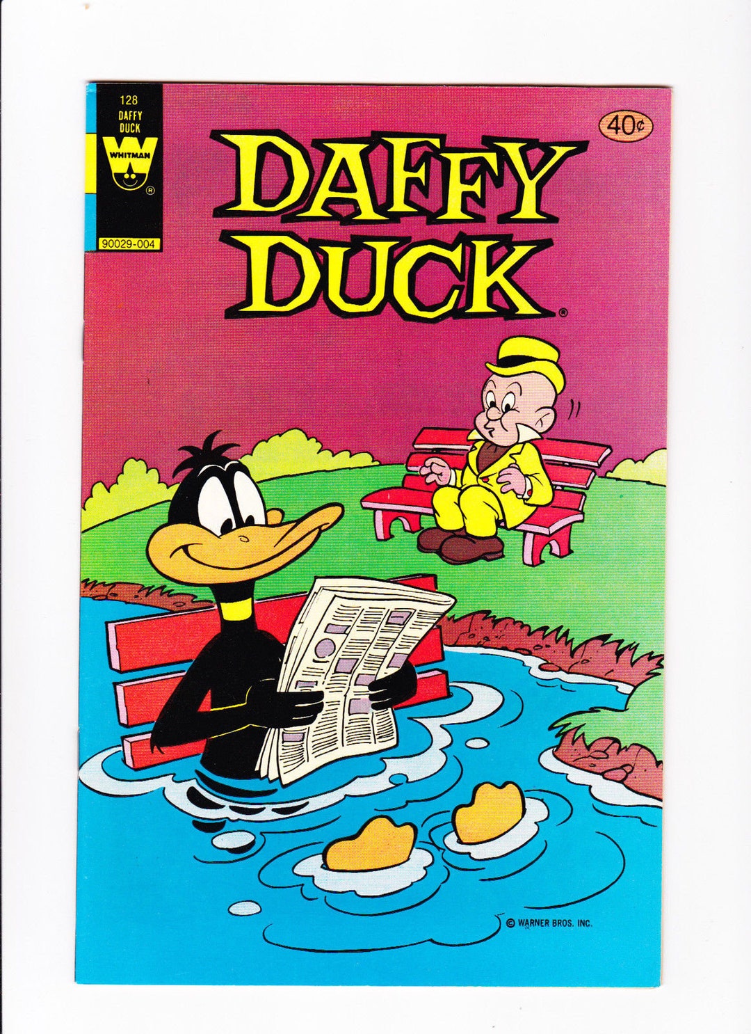 Daffy Duck 128 Daffy Soaks While Reading the Paper - Etsy