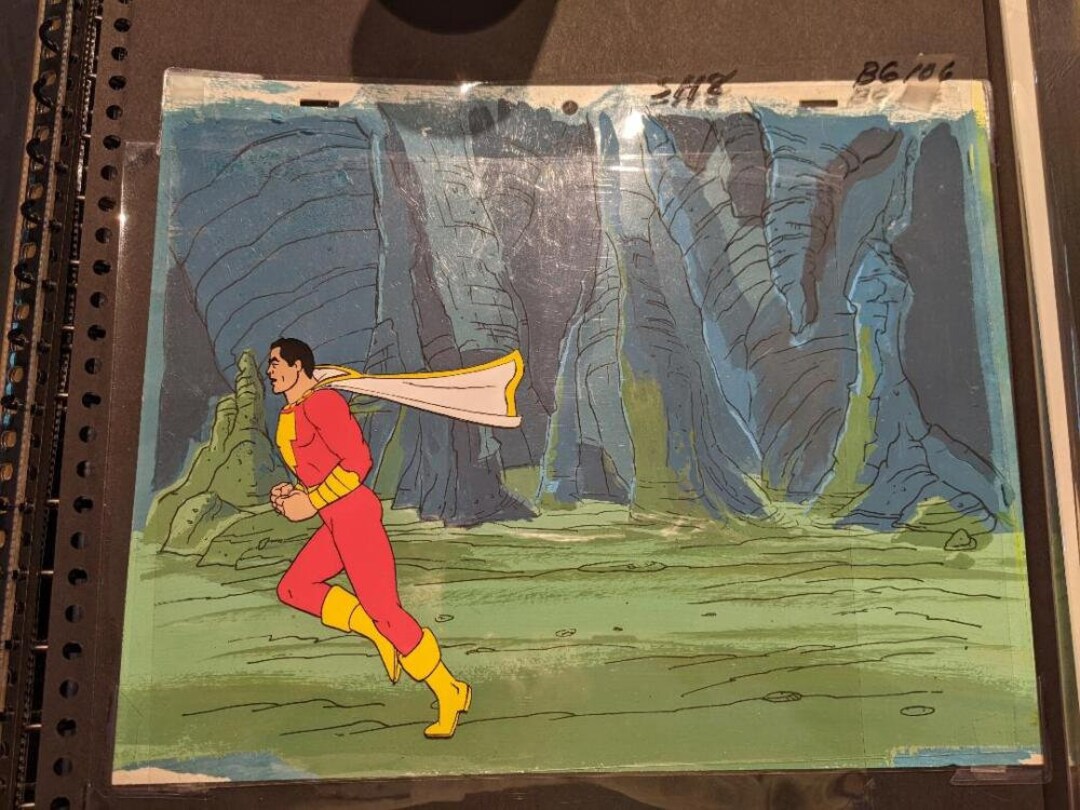 Shazam Original Hand Painted Animation Production Cel With Hand Painted ...